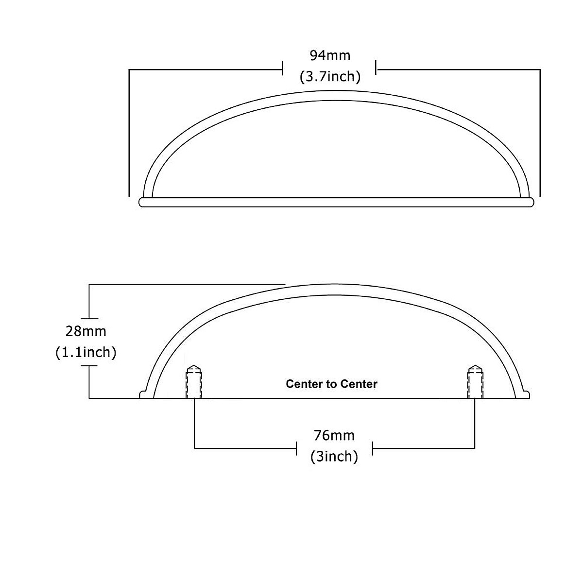 goldenwarm 10 Pack 3 in Light Brass Bin Cup Pulls Brushed Gold Cabinet Pulls Gold Cup Drawer Dresser Hardware Closet Door Pulls