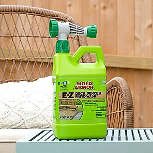 Mold Armor E-Z Deck, Fence and Patio Wash, 64 oz., Restores Natural Look, Kills Mold and Mildew, Convenient Hose-End Adapter, Ideal for Preparing Surfaces