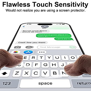 TECHO Privacy Screen Protector Compatible with iPhone 14 Pro Tempered Glass Film (Edge to Edge Full Coverage) (Anti Spy Private) (9H Hardness) (2 PACK) (6.1 inch)