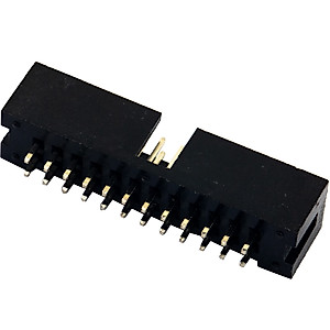 whiteeeen 20pcs 2 x 12 24 Pins 2.54mm IDC Socket Straight Male Box Header Connector