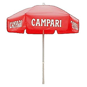 Heininger 1381 Campari Red 6' Vinyl Patio Pole Umbrella