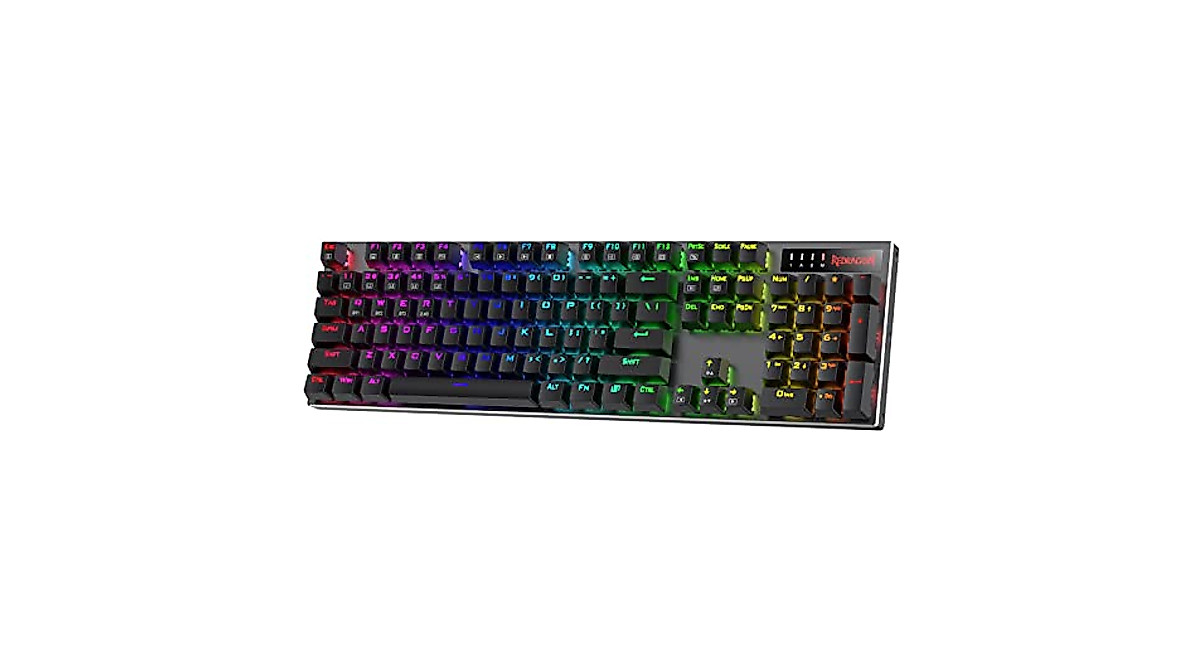 Redragon K556 PRO Upgraded Wireless RGB Gaming Keyboard, BT/2.4Ghz Tri ...