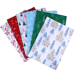 SUNCOLOR 120 Sheets 20"x14" Christmas Tissue Paper for Gift Bags Packaging Art Tissue Paper for Crafts