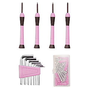 CARTMAN Tool Set General Household Hand Tool Kit with Plastic Toolbox Storage Case Pink