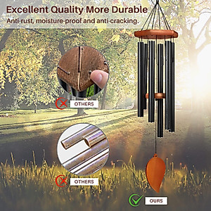 TESECU Sympathy Wind Chimes for Outside Deep Tone, Memorial Loss of a Loved, Large Wind Chimes with 6 Thicken Tubes & Hook, Outdoor Gifts Mother, Garden Decor