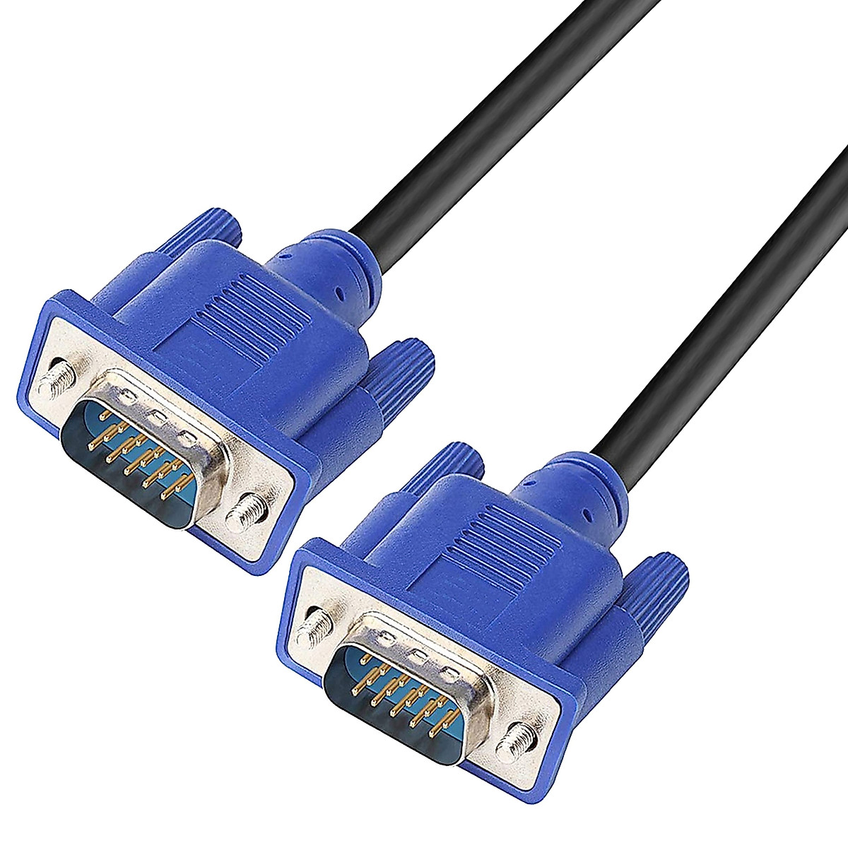 SaiTech IT 2 Pack 15 Pin VGA to VGA Monitor Cable, Male to Male VGA Cable for TV PC Computer Monitor Laptop Projector - 3 Feet