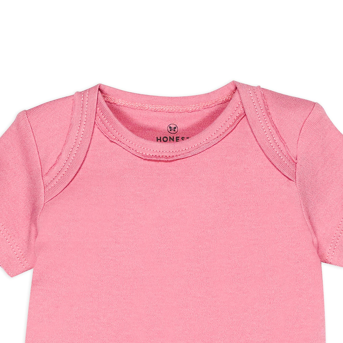 HonestBaby 10-Pack Short Sleeve Bodysuits One-Piece 100% Organic Cotton for Infant Baby Boys, Girls, Unisex, Rainbow Girl, 12 Months