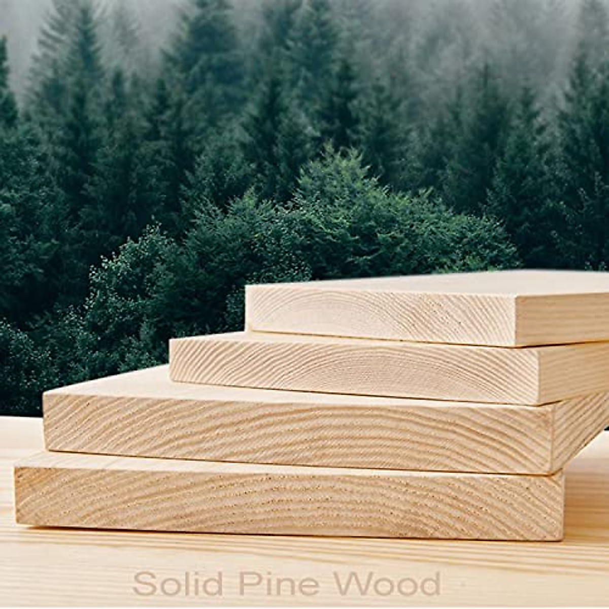 36 Bottles Wine Rack Freestanding Floor, 6-Tier Display Wine Bottle Holder Stand with Pine Shelf, Wobble-Free Wine Storage Rack for Pantry Organizer, Kitchen Bar, Countertop, Dinning Room, Natural