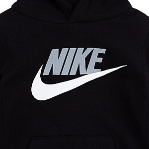 Nike Baby Boy's Club Fleece Pullover Hoodie (Toddler) Black 3 Toddler