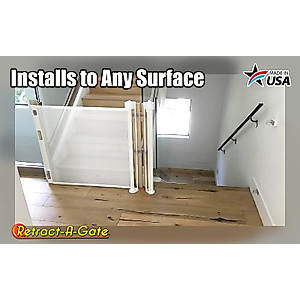Retract-A-Gate 72" White: The Original and only Made in USA Retractable Baby, Dog, & Cat Gate