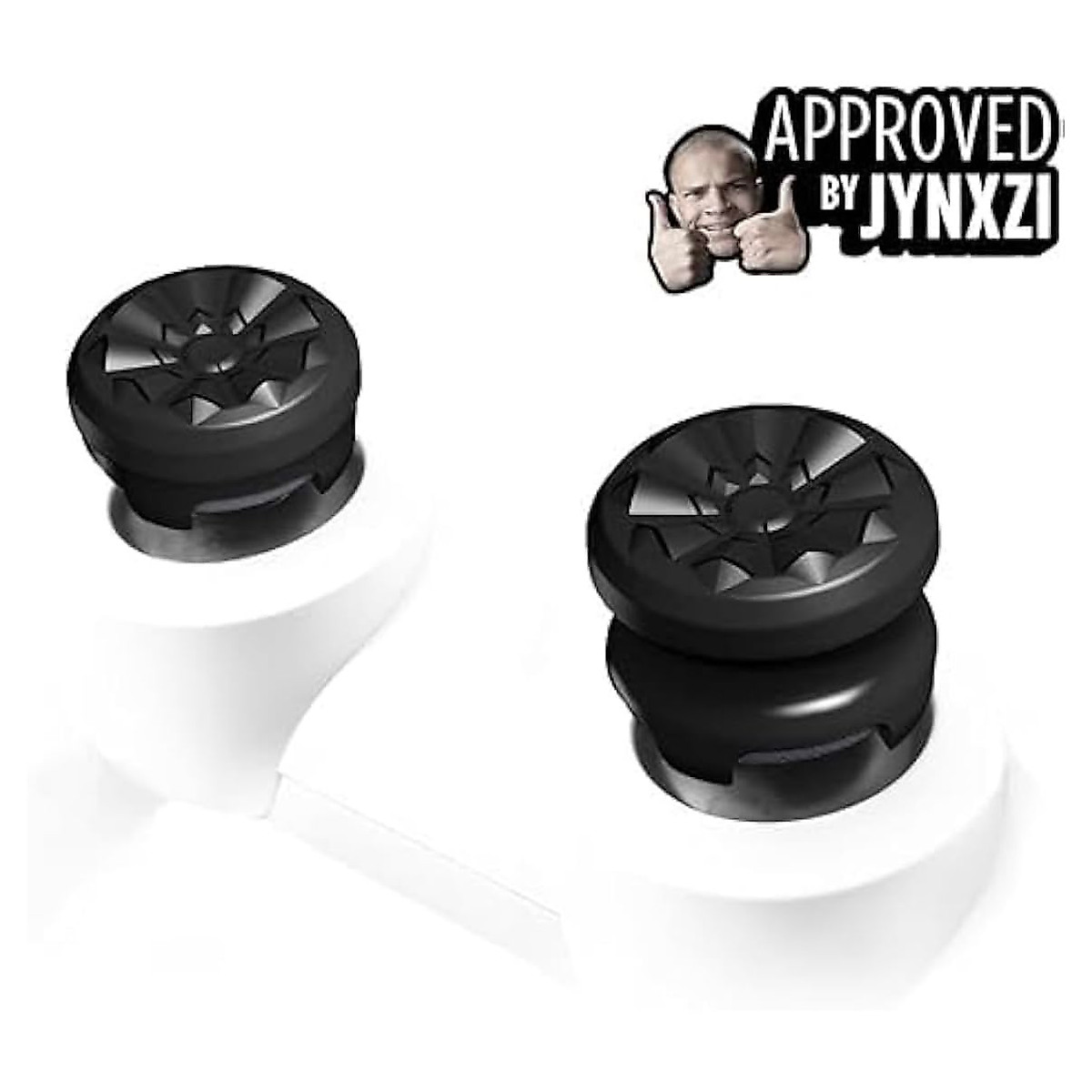 KontrolFreek FPS Freek Galaxy Black for PlayStation 4 (PS4) and PlayStation 5 (PS5) | Performance Thumbsticks | 1 High-Rise, 1 Mid-Rise | Black