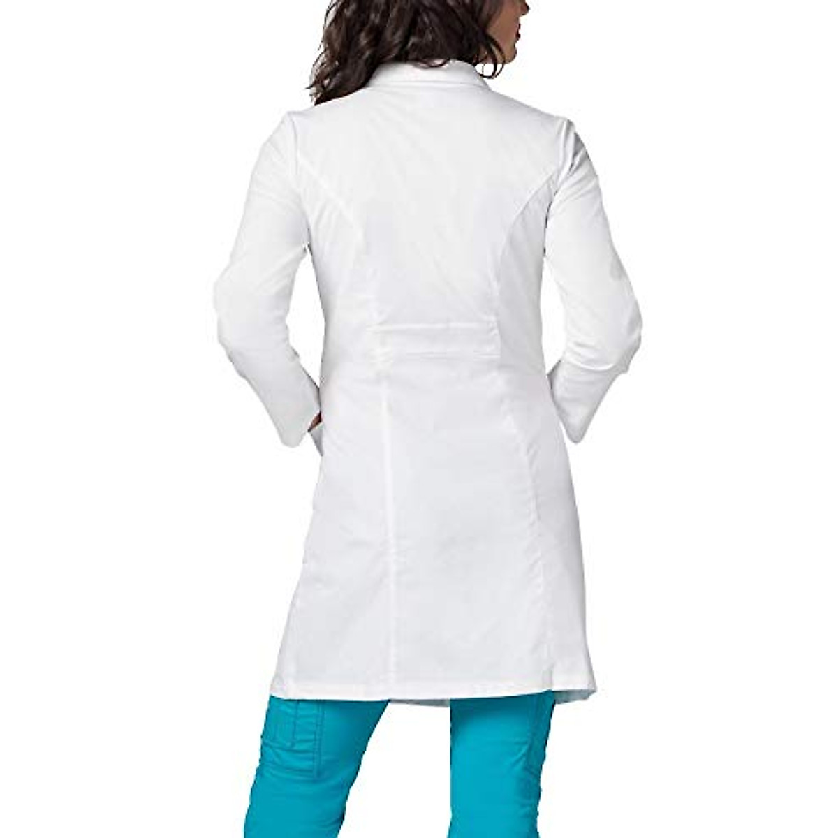 Adar Universal Stretch Lab Coat for Women - 36" Tab-Waist Lab Coat - 3304 - White - XL