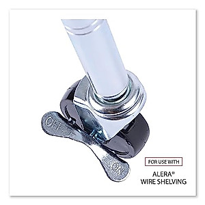 Alera SW790004 Optional Casters for Wire Shelving, 125 Lbs./Caster, Black, 4/Set