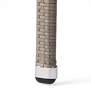 Christopher Knight Home Dover Outdoor Wicker Armless Stacking Chairs with Aluminum Frame, 2-Pcs Set, Chateau Grey