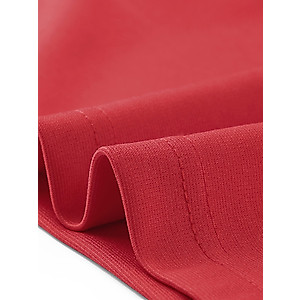 Allegra K Sleeveless Sheath Dress for Women's 2024 Boat Neck Teacher Casual Office Dresses X-Small Red