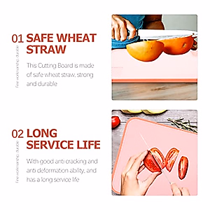 Hemoton Wheat Straw Cutting Board Fruit Vegetable Chopping Cutting Board with Double-sided