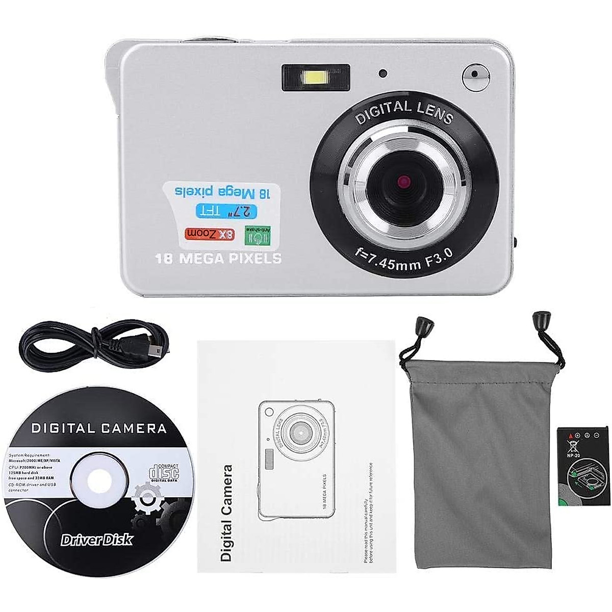 Digital Cameras for Kids Digital Video Camera, Full HD 1080P Video Recorder, 2.7" Screen Rechargeable Pocket Camera Built-in Microphone, Different Scene for Beginners