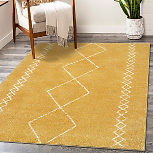 LUXE WEAVERS Daphnes Yellow 9x12 Boho Moroccan Geometric Area Rug 2735