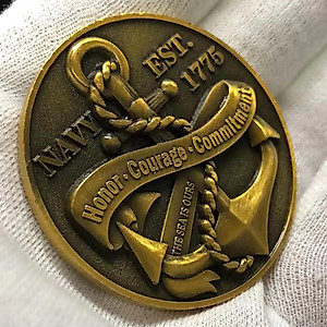 USA-Navy Core Value Sailor's Creed Challenge Coin (Single Coin)