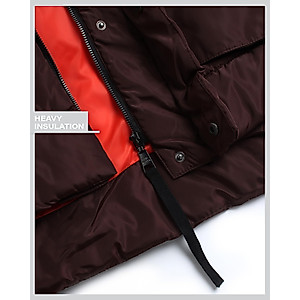 Steve Madden Women's Long Parka - Insulated Quilted Puffer Winter Coat for Women with Faux Sherpa Hood (Sizes: S-XL), Size Medium, Brown