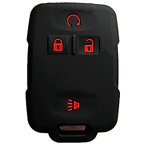 Smart Key Fob Cover Case Protector Keyless Remote Holder for 2012-2021 Chevrolet Silverado Colorado M3N32337100 13577770 13577771 GMC Sierra Yukon Cadillac Black