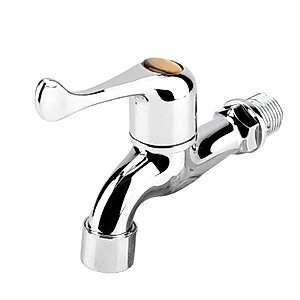 Zerone Plastic Faucet, Chrome Finish, Fish Tail, Wall Mount, Single Handle, Bathroom and Sink Use