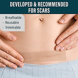 NUVADERMIS Silicone Scar Tape for Surgical Scars - 120" x 1.5" Roll - Extra Long Scar Sheets for C-Section, Tummy Tuck, Keloid, and Surgical Scars - Reusable Medical Grade Silicone Scar Tape - 1 Pack