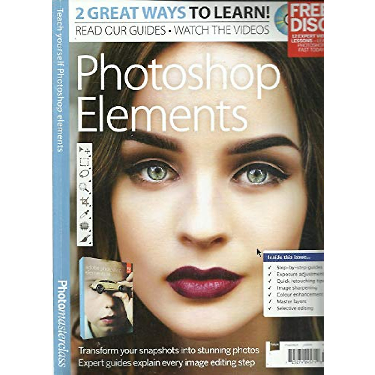 PHOTO MASTER CLASS, PHOTOSHOP ELEMENTS 2 GREAT WAYS TO LEARN ! FREE DISC