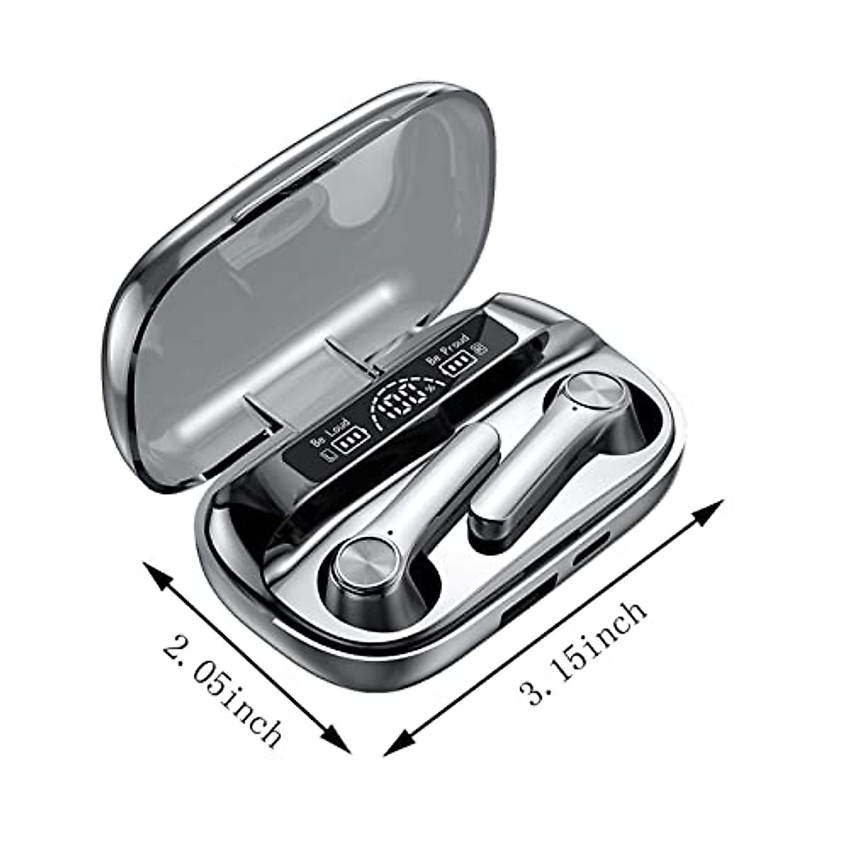 Bluetooth 5.3 Wireless Noise Cancelling Earbuds, Waterproof in-Ear Headphone Built-in Microphone, Premium Binaural Stereo Hd Sound Headset for Sports and Office… (G)