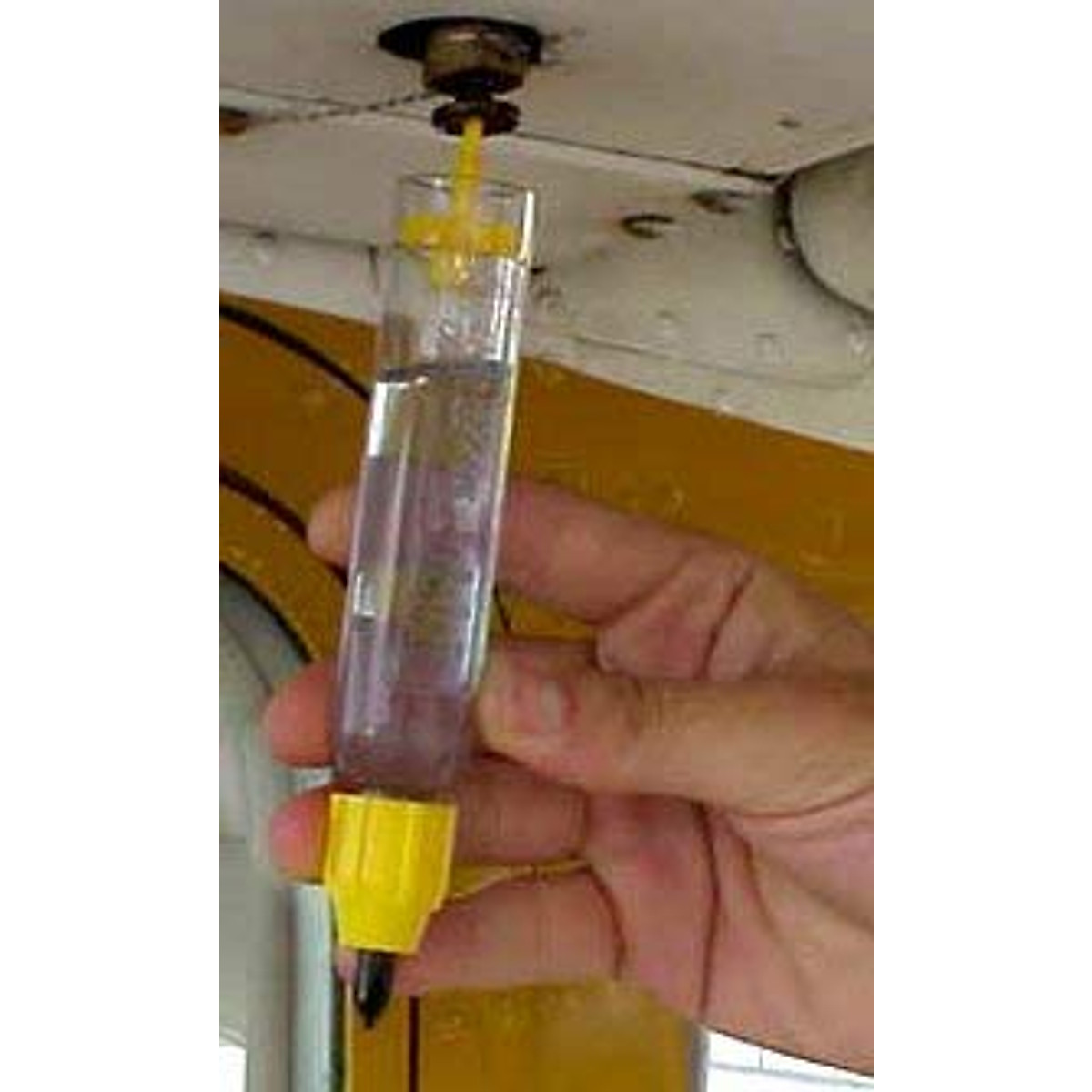 Aviation Fuel Tester with Built-in Cowl Screwdriver, Model 391S, Clear and Yellow