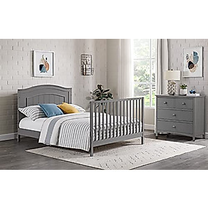 Oxford Baby Nolan 4-in-1 Convertible Crib, Dove Gray, GreenGuard Gold Certified
