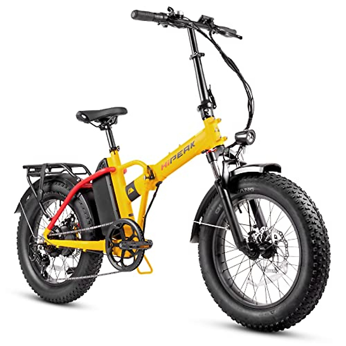 Hipeak Electric Bike for Adults, Ebike 750W/48V/15Ah, 20" x 4.0" Fat Tires Electric Bike Folding Ebikes with Removable Battery, Foldable Adults Electric Bicycles Front Suspension