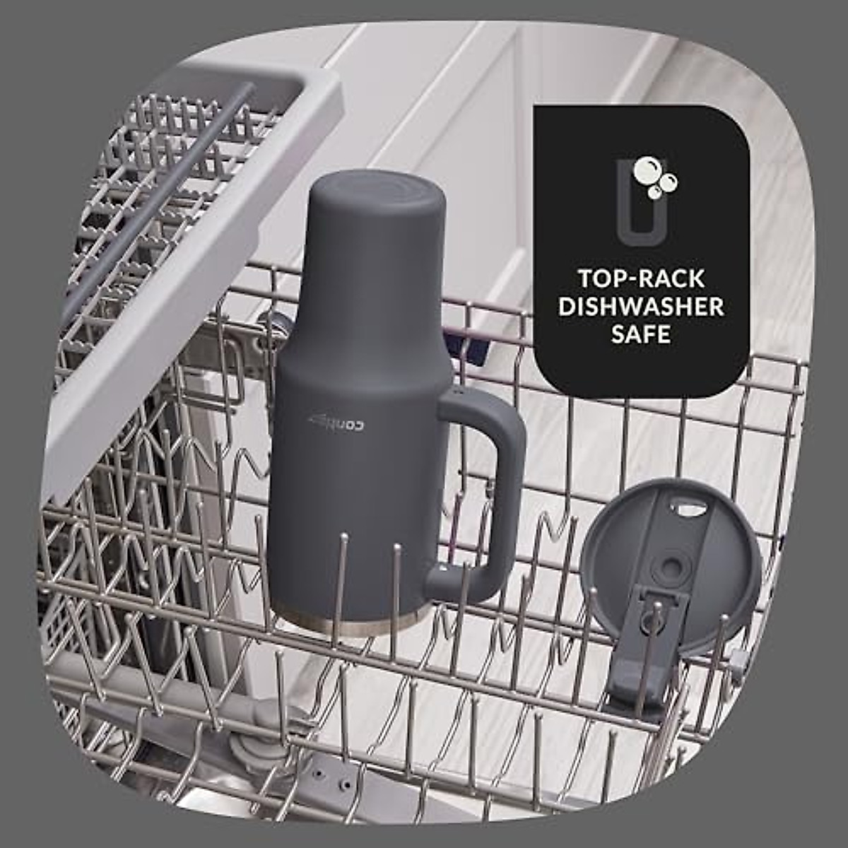 Contigo Streeterville 40oz Tumbler, Stainless Steel Vacuum Insulated, Leak-Proof, Cold for 29 Hours, Darkstone