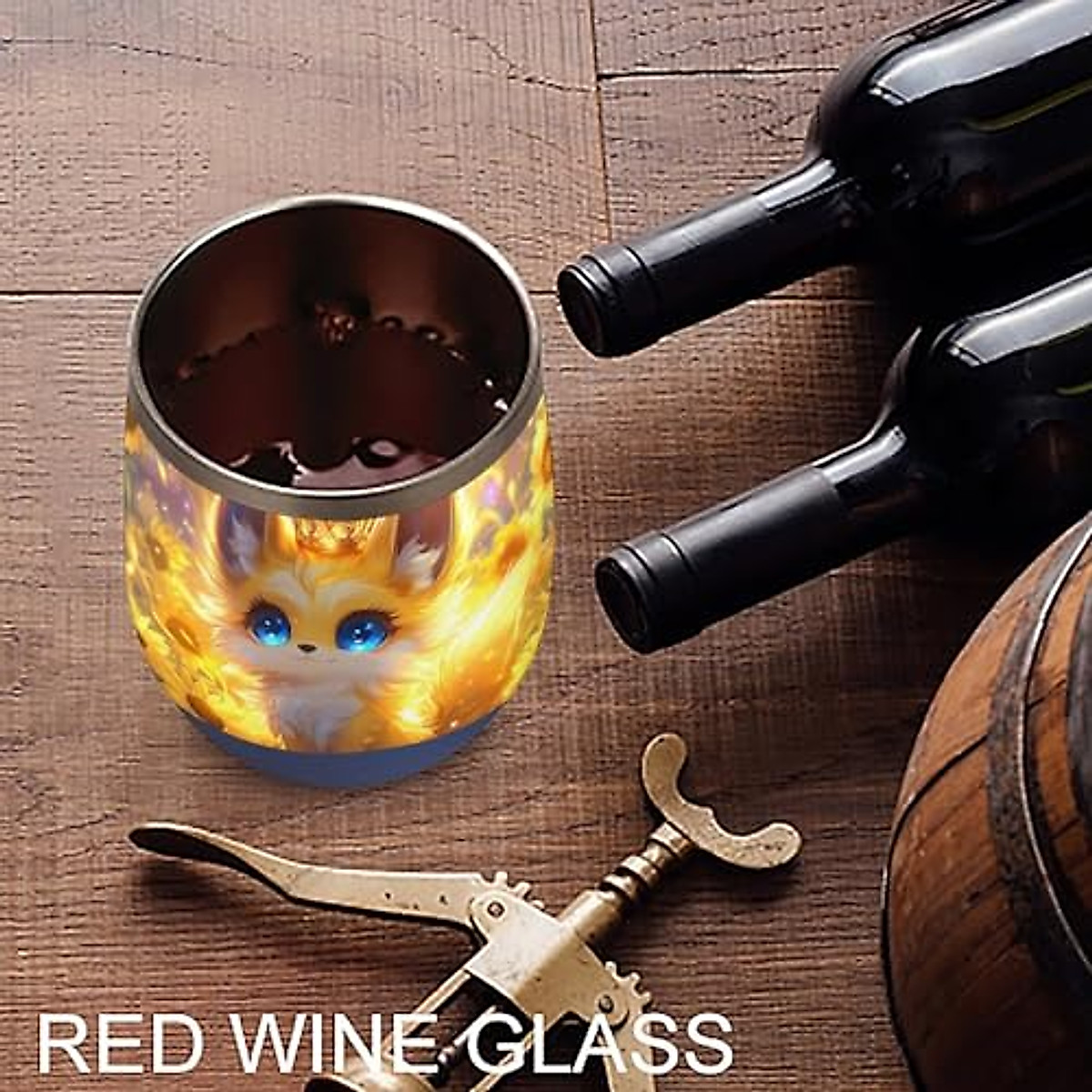 Foxes Insulated Tumbler with Lid Stainless Steel Coffee Mug Cute Wine Tea Water Cup Blue-style