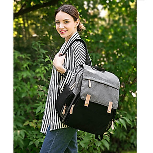 OUSIJOJO Diaper Bag Backpack, Waterproof Multi-Function Mommy Bag for Baby Care Large Capacity Stylish and Durable Perfect for Travel Work or Outing with Changing Pad