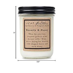 1803 Candles - 14 oz. Jar Soy Candles - (Biscuits and Honey)