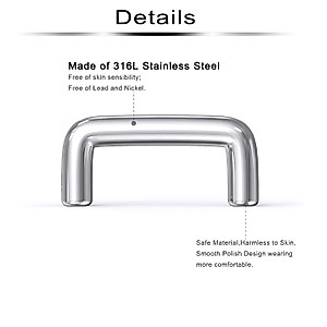 Ftovosyo 20PCS 16G Clear Bioflex Septum Rings Retainers Acrylic & Surgical Steel Septum Piercing Jewelry for Women Men Plastic Silver-tone