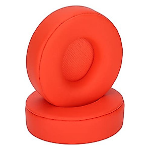 2pcs Headphone Cushion, for SoloPro Ear Pads Elastic Wireless On Ear Headphones Pads Durability Low Noise Replacement Earpad Cover(red)