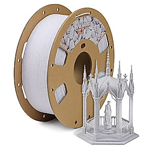 OVERTURE Rock PLA Filament 1.75mm, Rock PLA Roll 1kg Spool (2.2lbs), Dimensional Accuracy +/- 0.03 mm, Fit Most FDM Printer (Rock White)