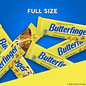 Butterfinger, Bulk 36 Pack, Chocolatey, Peanut-Buttery, Full Size Individually Wrapped Candy Bars, 1.9 oz Each