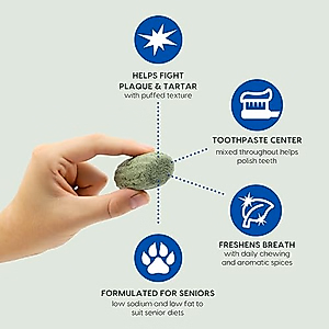 Ark Naturals Gray Muzzle Brushless Toothpaste, Senior Dog Dental Chews for Large Breeds, Vet Recommended for Plaque, Bacteria & Tartar Control, 1 Pack