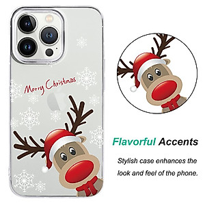 Pnakqil Christmas Phone Case for Samsung Galaxy S9 Plus 6.2'', 3 Packs Clear Transparent Soft Silicone Cover with Santa Claus Elk Cartoon Cute Design Pattern Slim Protective Girls Gift, 29