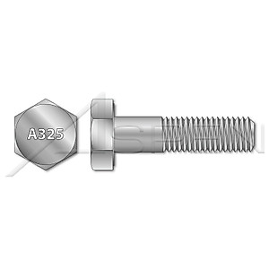 (25 pcs) 1"-8 X 10", Heavy Structural Hex Bolts, ASTM A325 Type 1, Steel, Hot Dip Galvanized
