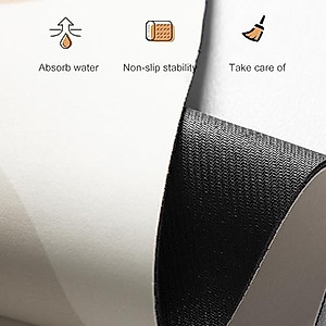 Tainrunse Quick-drying Pad for Wet Outdoor Areas Water-absorbing with Strong Surface Texture Kitchen Sink Splash Guard Non-slip Absorbent Mat Faucets Universal Black S