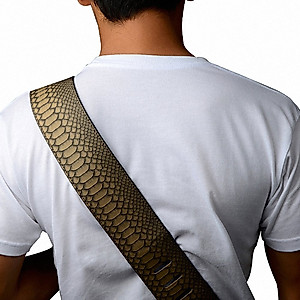 Serpentine Adjustable length Guitar Strap, PU Leather Guitar Strap Electric Guitar Strap, Acoustic Guitar Strap and Bass Strap