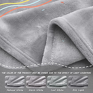 Exclusivo Mezcla Fleece Throw Blanket for Couch, Super Soft and Warm Blankets, Light Grey Throw All Season Use, Cozy, Plush, Lightweight, 30x40 inches