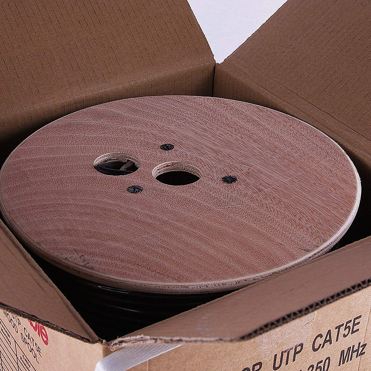 FiveStarCable 1000 Ft. Cat5e 24AWG Direct Burial/Underground Double Jacket Waterproof Outdoor Burial UTP Ethernet Router LAN Cable - Black…