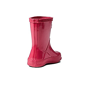 Hunter Little Kids Original First Classic Gloss Rain Boot, Bright Pink, 11