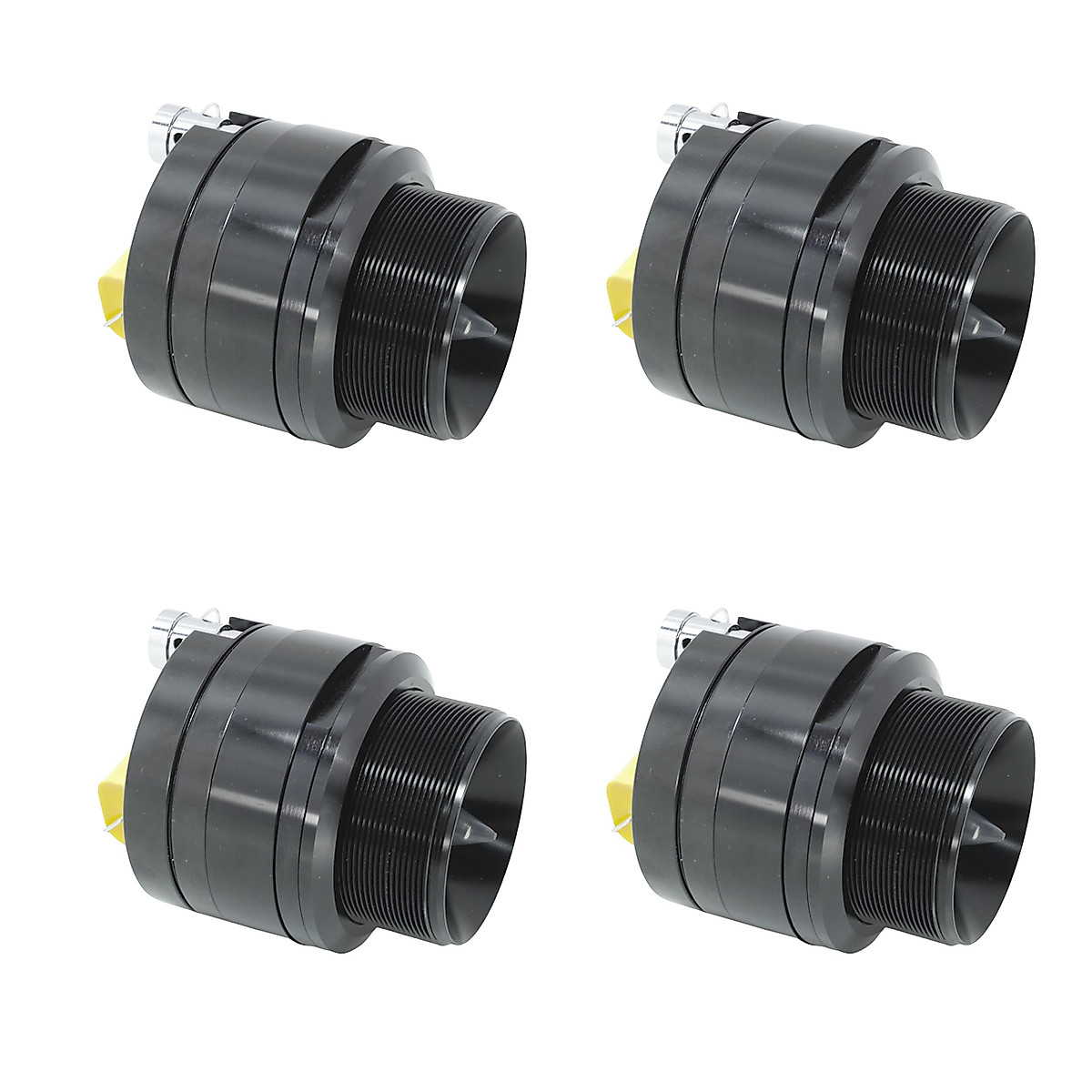 Audiopipe ATQ-1550 1 Inch 250 Watt 4 Ohm Aluminum Titanium Car Audio Bullet Tweeter with Kapton Voice Coil for Vehicle Sound System (4 Pack)