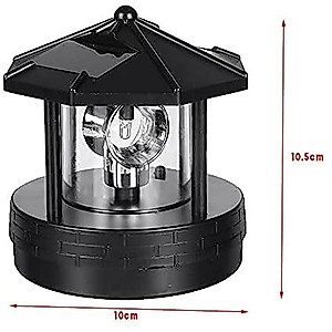 hwljxn Solar Lighthouse, LED Beacon Rotating Garden Lights, Outdoor Smoke Tower Lamp,Solar LED Rotating Lighthouse Light Garden Yard Lawn Lamp Lighting Outdoor Home Decor
